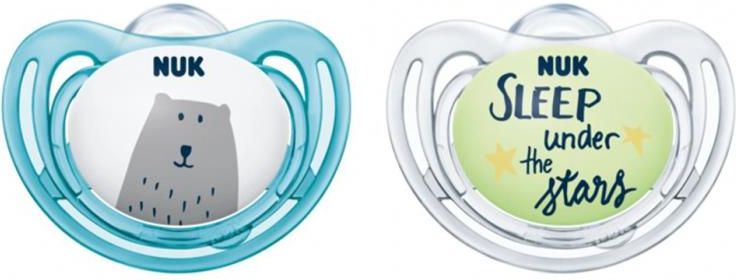 NUK Hello Adventure silikonowy 6-18M niebieski i biały 2 szt. - Ceny i opinie - Ceneo.pl