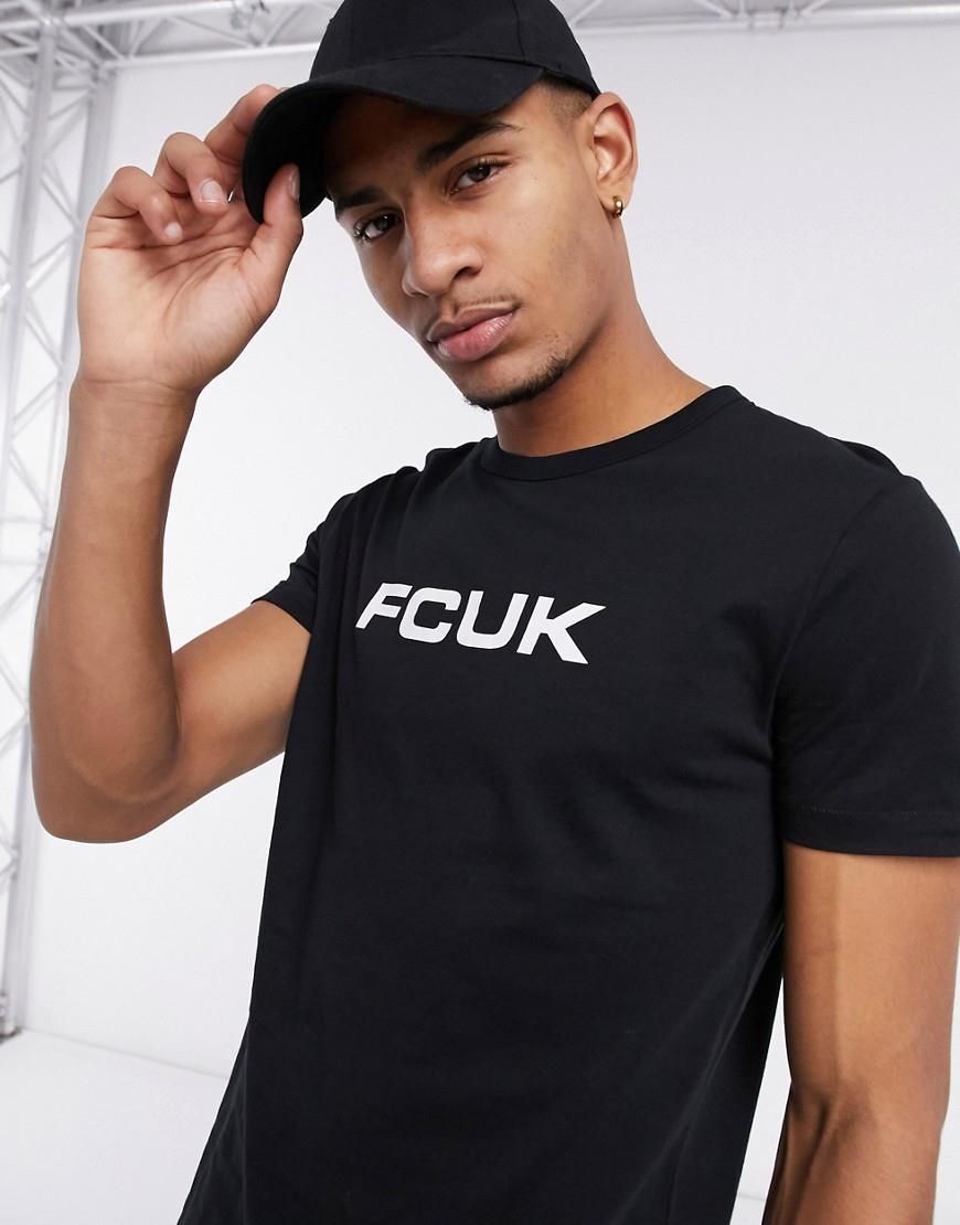 French Connection – Czarny T-shirt z logo FCUK - Ceny i opinie - Ceneo.pl