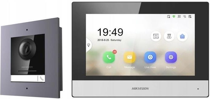Videofon Hikvision Zestaw wideodomofonowy Monitor 7 LCDDS-KH6320-WTE1 ...