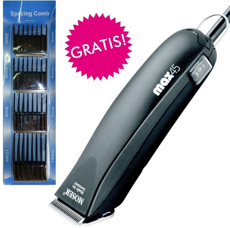 Moser 1245 Max 45 Zestaw Z 4 Plastikowymi Nasadkami - Ceny i opinie - Ceneo.pl