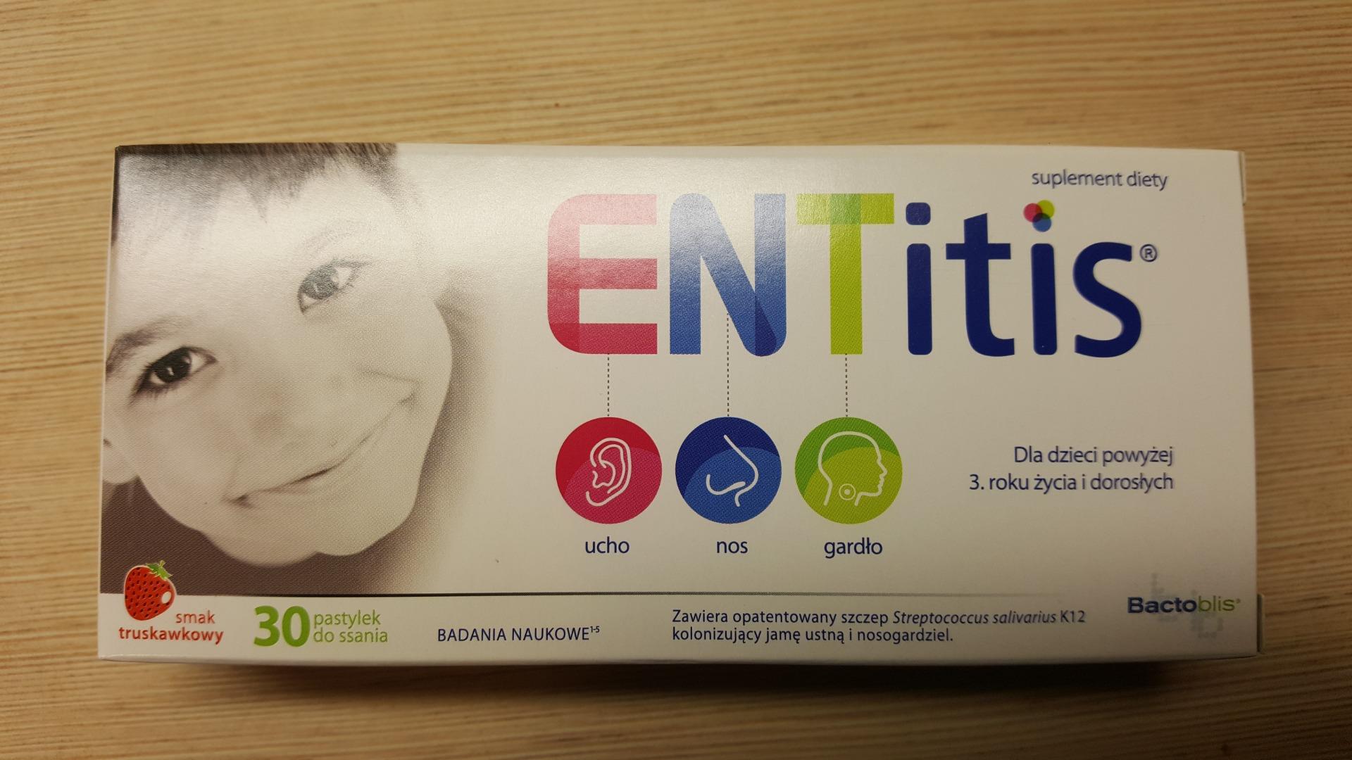 ENTitis pastylki do ssania smak truskawkowy, 30 tabl. - opinie ...