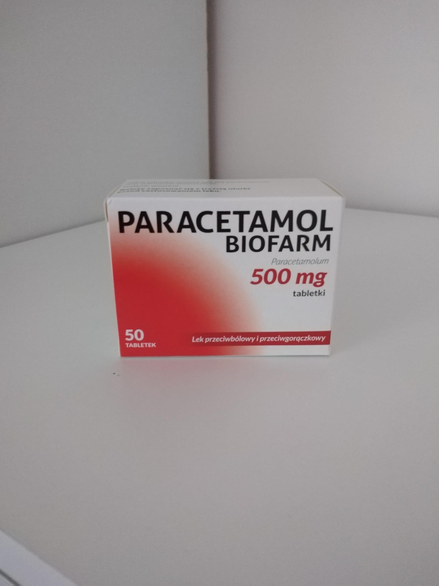 Leki przeciwbólowe Biofarm Paracetamol 500mg 50 tabl. - Opinie i ceny ...