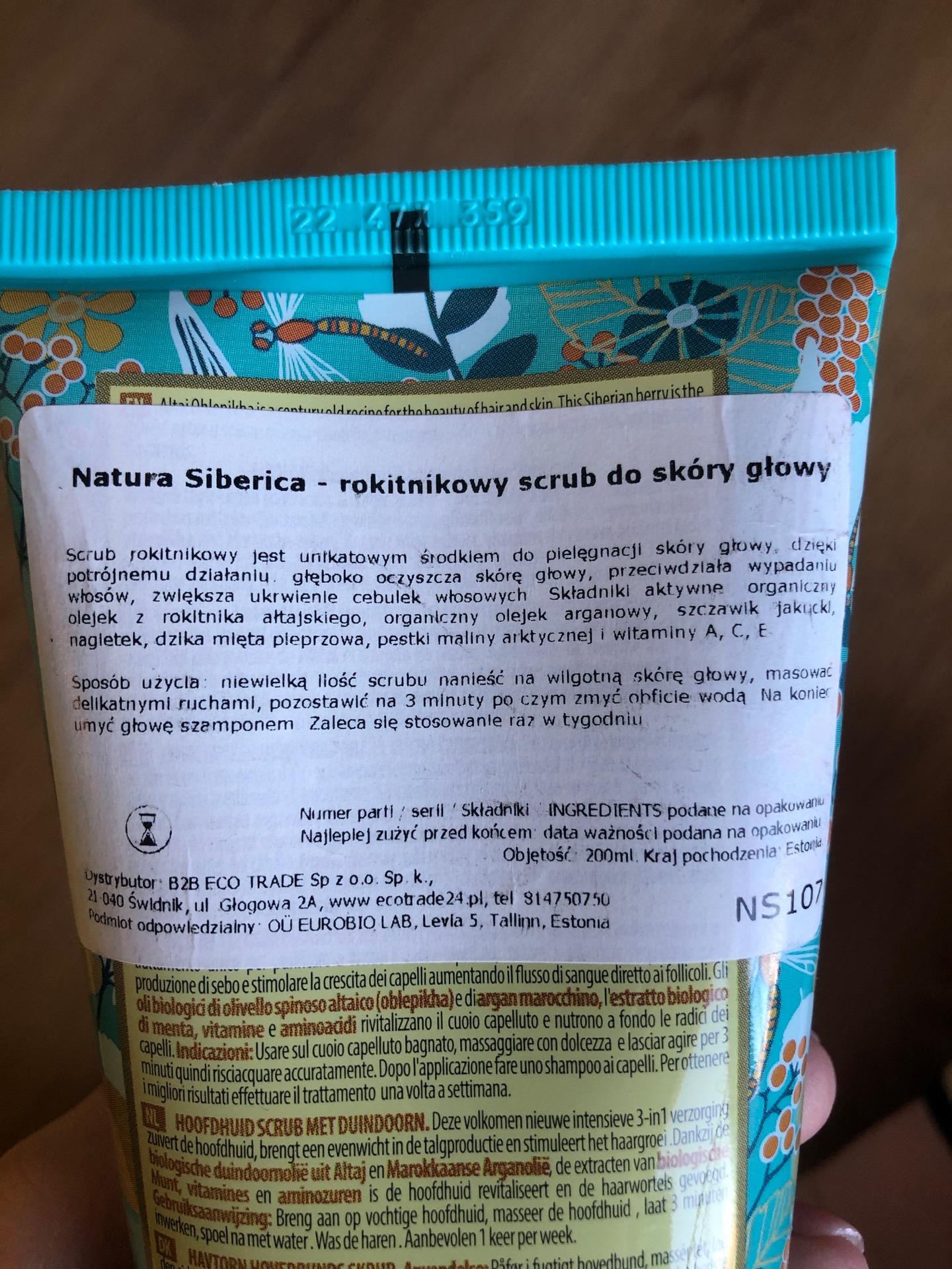 Eurobio Lab Natura Siberica Rokitnikowy Peeling do Skóry Głowy do ...