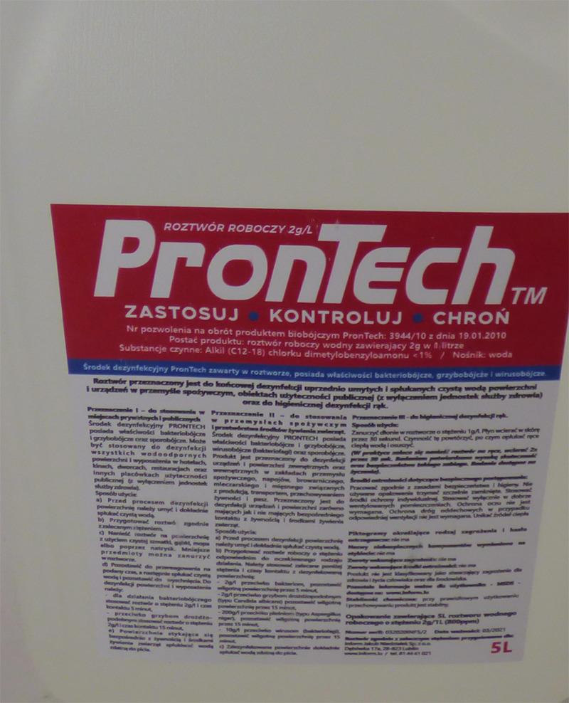 Prontech Płyn Preparat Środek Antybakteryjny Do Dezynfekcji Powierzchni ...