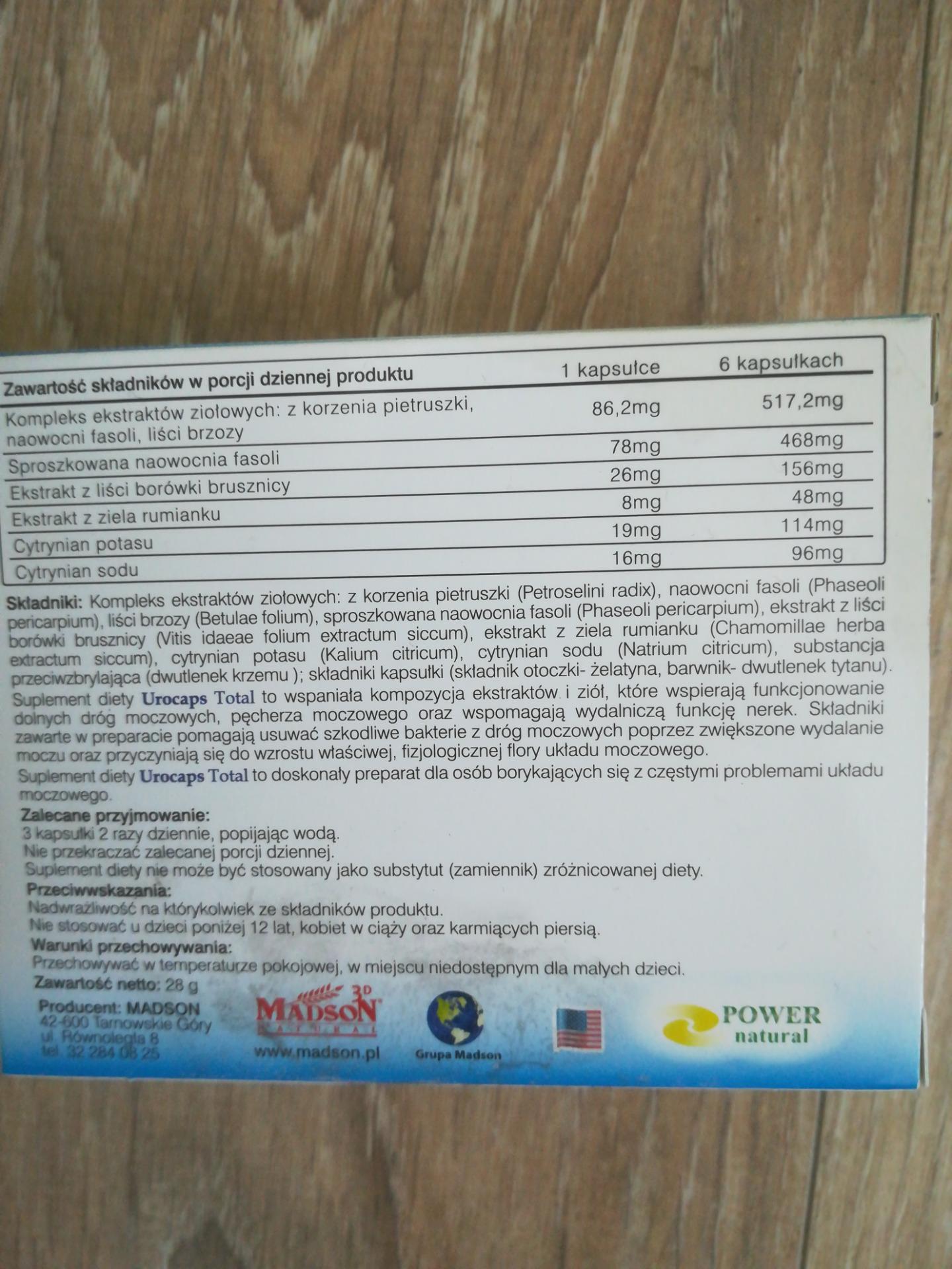 Madson UROCAPS TOTAL 60 kaps. - Opinie i ceny na Ceneo.pl