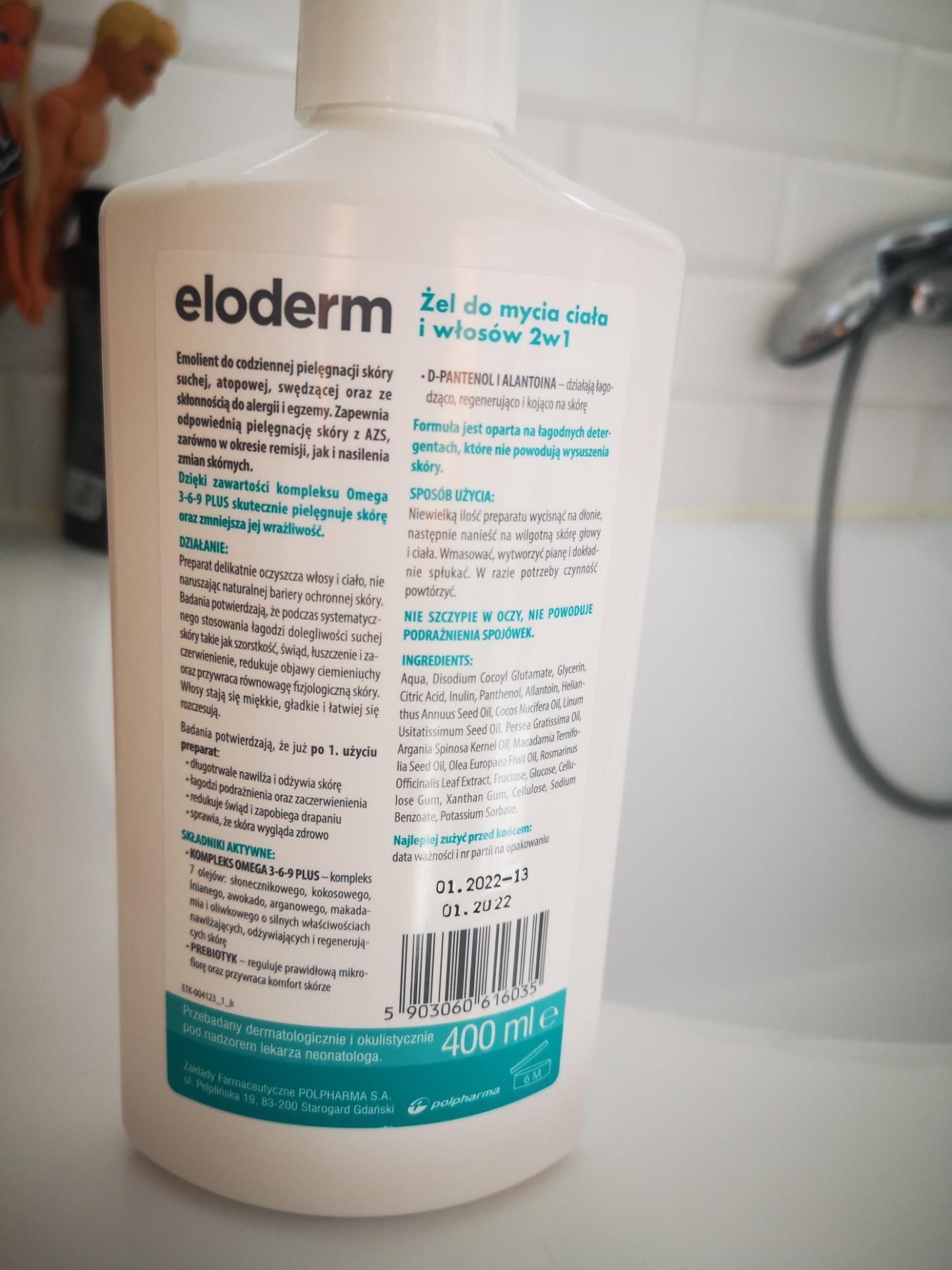 Eloderm Żel do mycia ciała i włosów 2w1 od 1. dnia życia 400 ml - Ceny ...