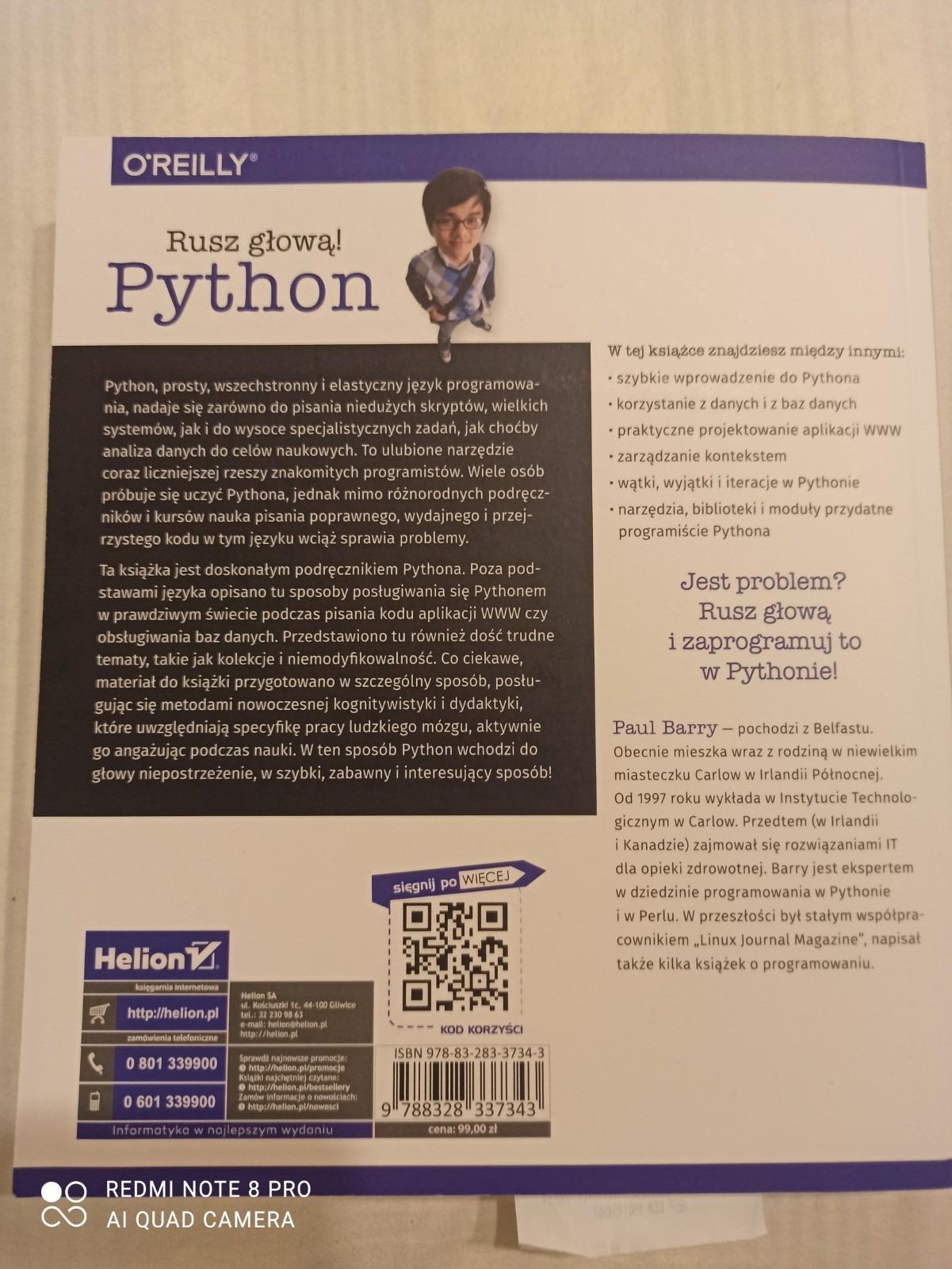 Python. Rusz głową! Wydanie II - Paul Barry - ceny i opinie - Ceneo.pl