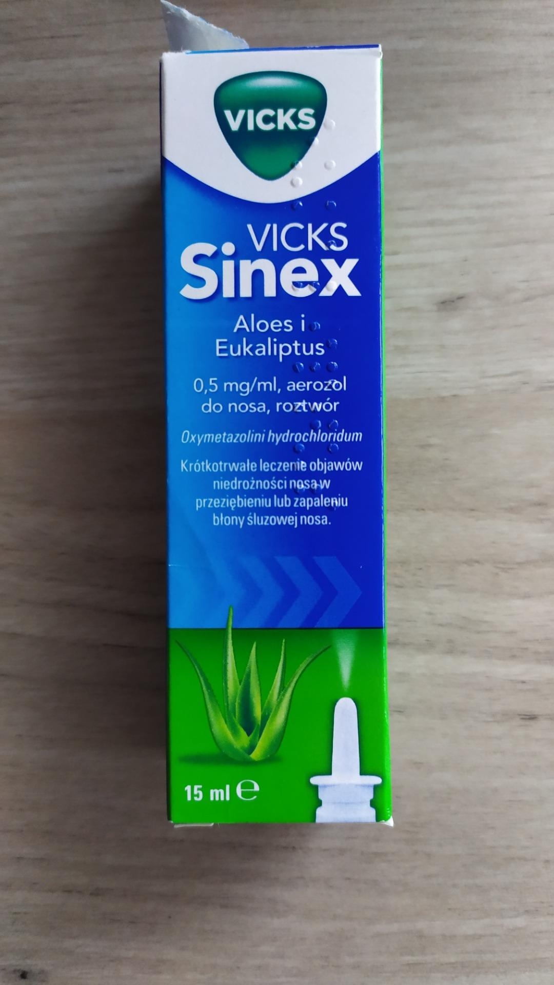 Vicks Sinex Aloes Eukaliptus aerozol do nosa 15ml - Opinie i ceny na ...