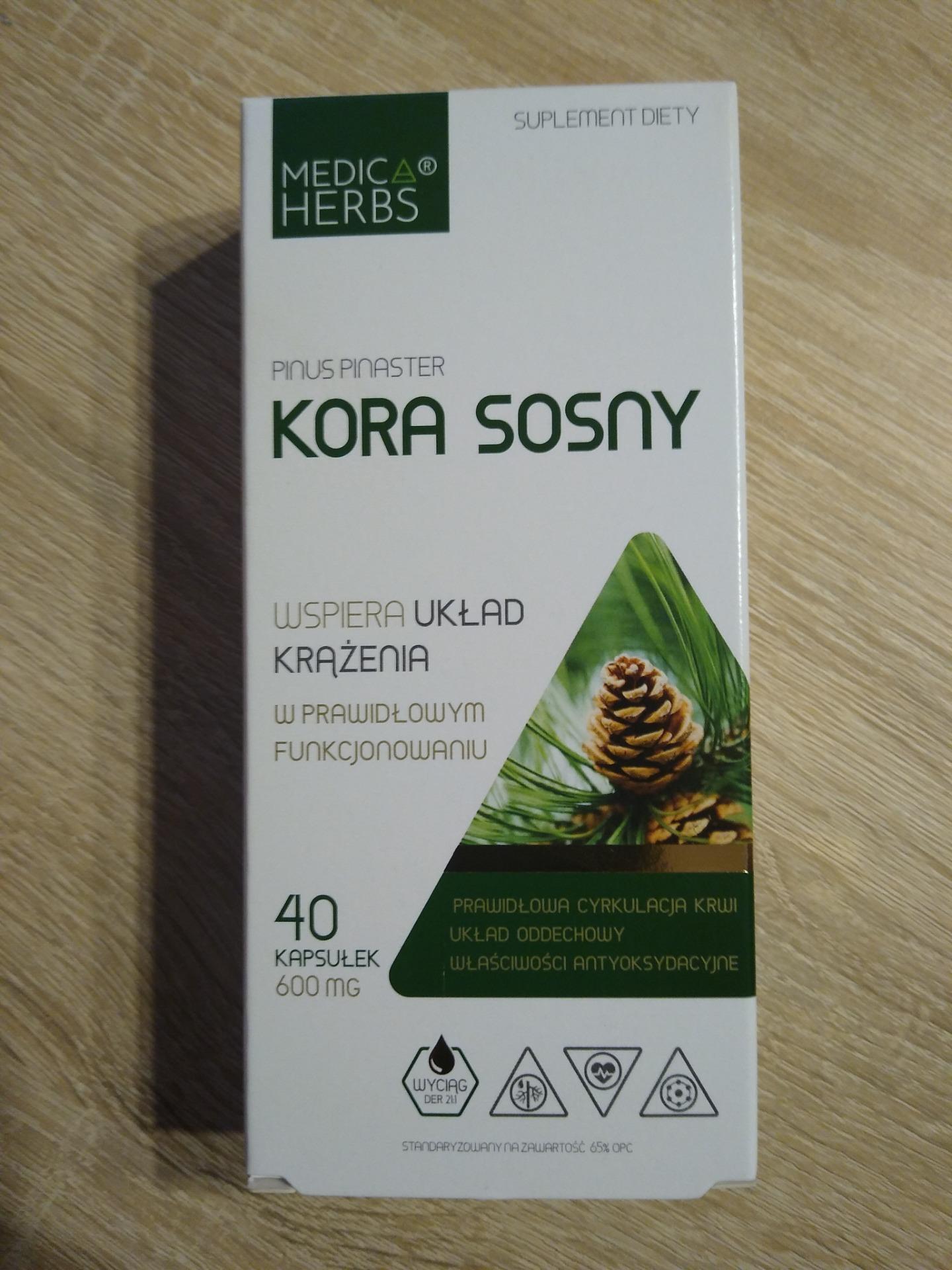Medica Herbs KORA SOSNY 40 kaps - Opinie i ceny na Ceneo.pl