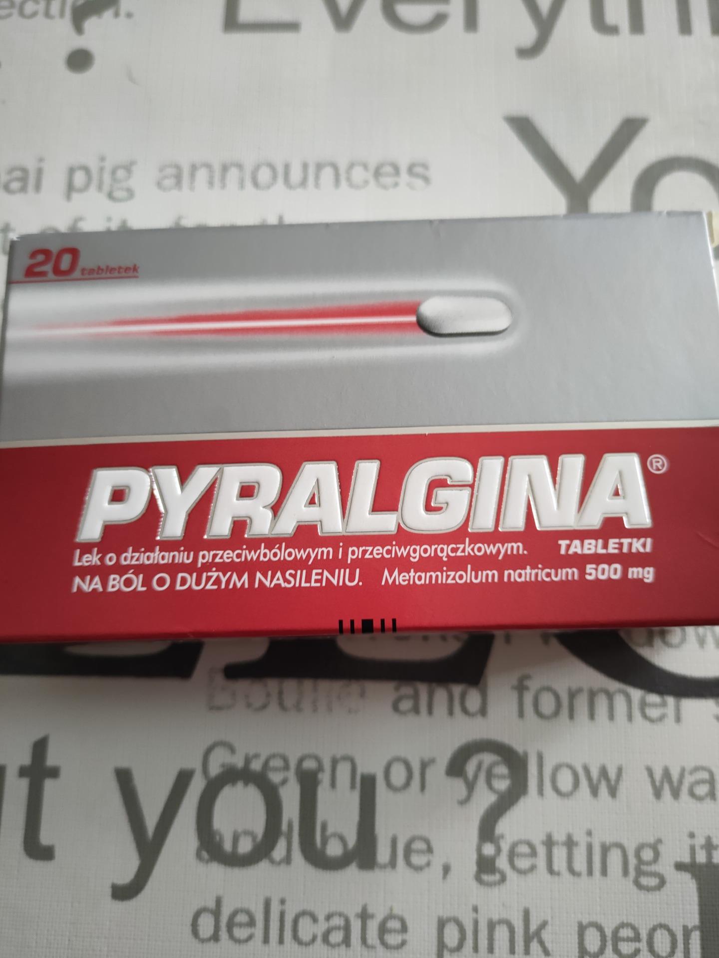 Leki przeciwbólowe Pyralgina 500mg 20 tabl. - Opinie i ceny na Ceneo.pl