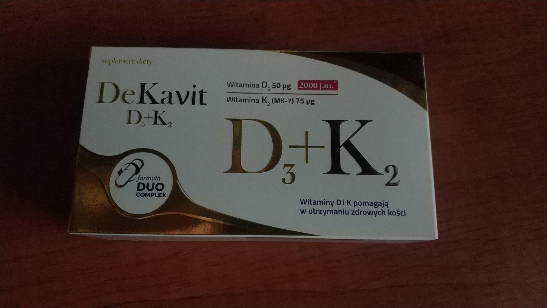 DeKavit D3+K2 30 kaps. - Opinie i ceny na Ceneo.pl