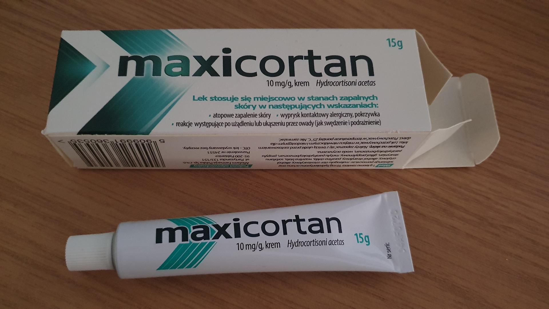 Lek na alergię maxicortan 10mg/g, krem - 15g - Opinie i ceny na Ceneo.pl