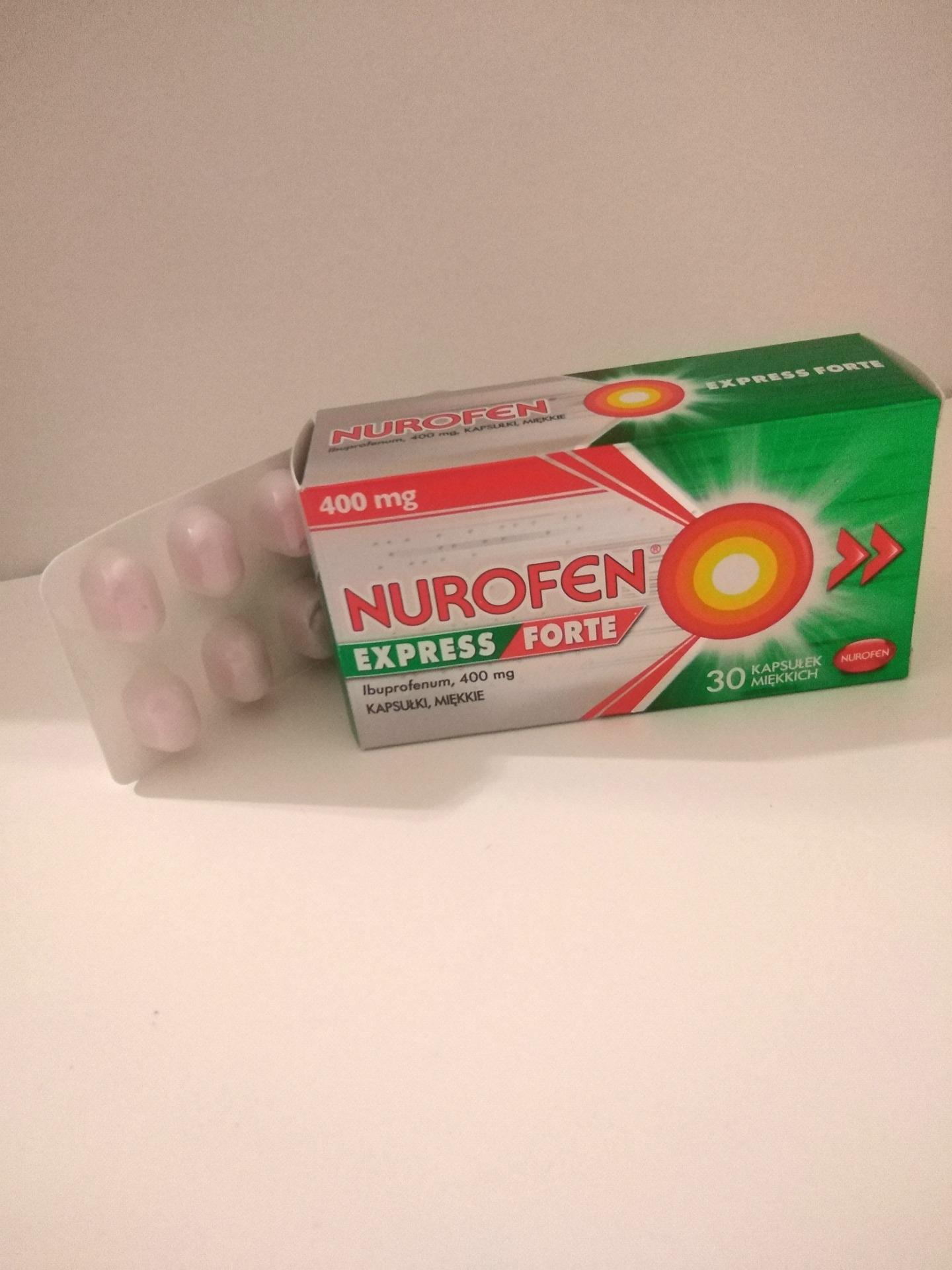 Leki przeciwbólowe Nurofen Express Forte ibuprofen 400mg 30 kapsułek ...