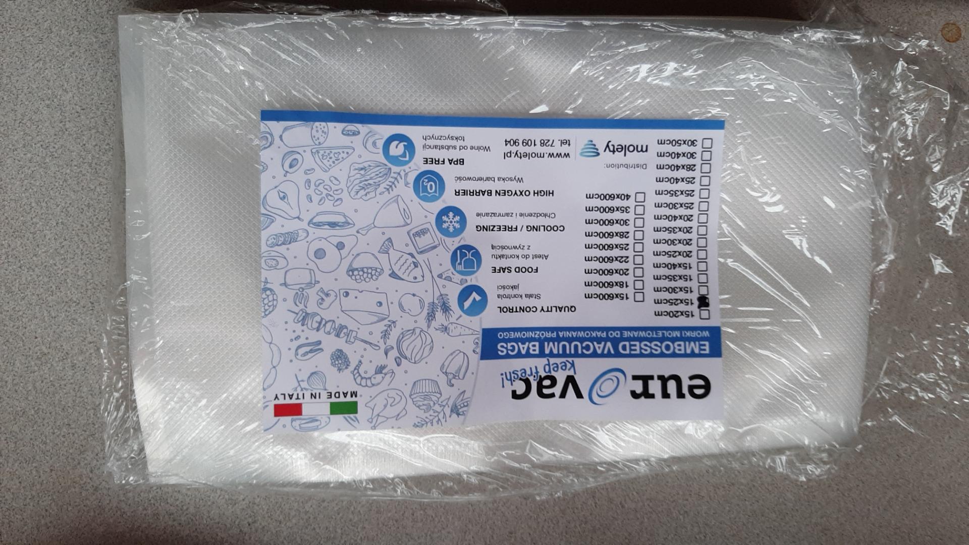 Euro-Vac 15X25Cm Worki Moletowane Do Pakowania Próżniowego - Opinie i ...