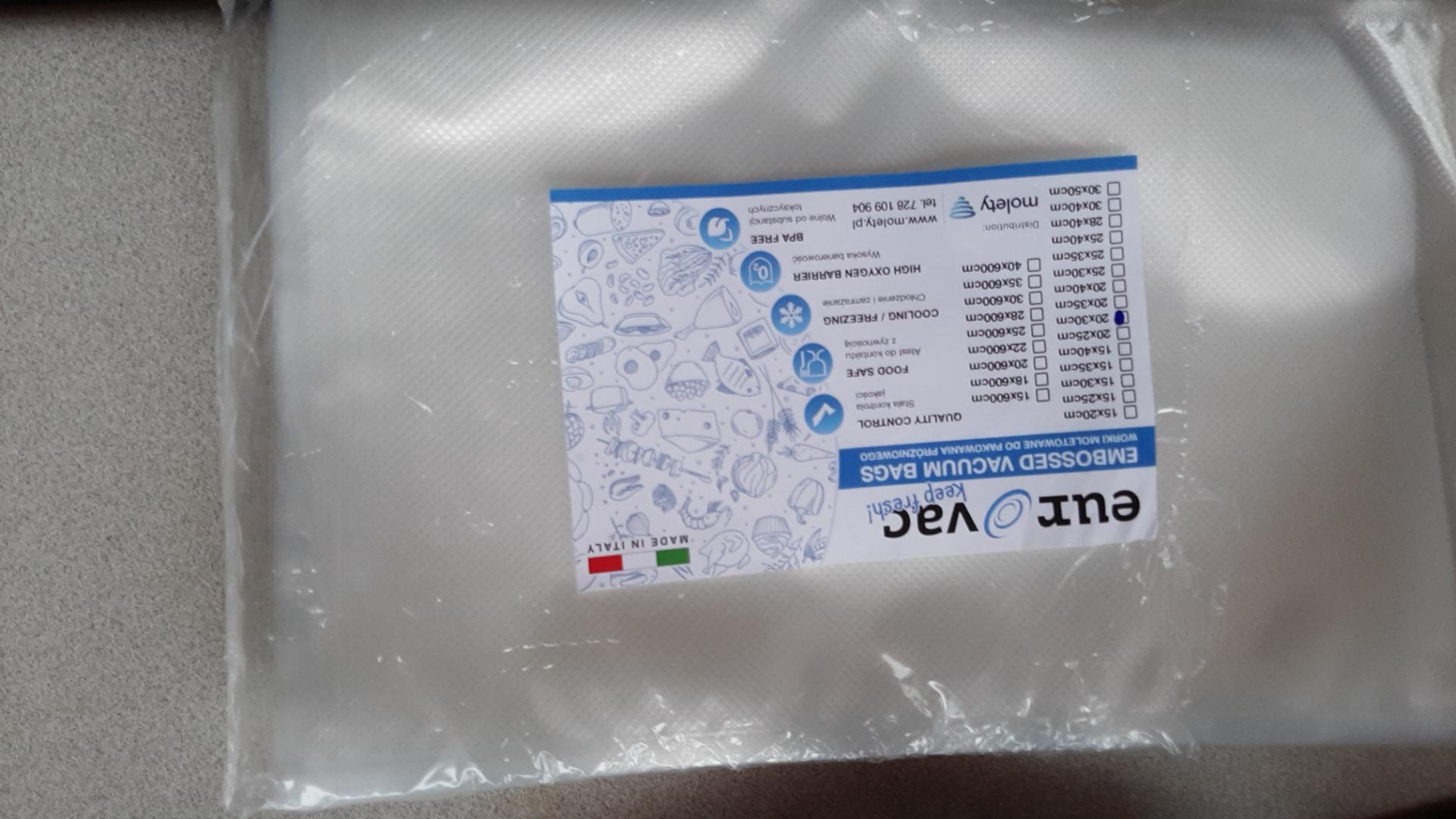 Euro-Vac 20X30Cm Worki Moletowane Do Pakowania Próżniowego - Opinie i ...