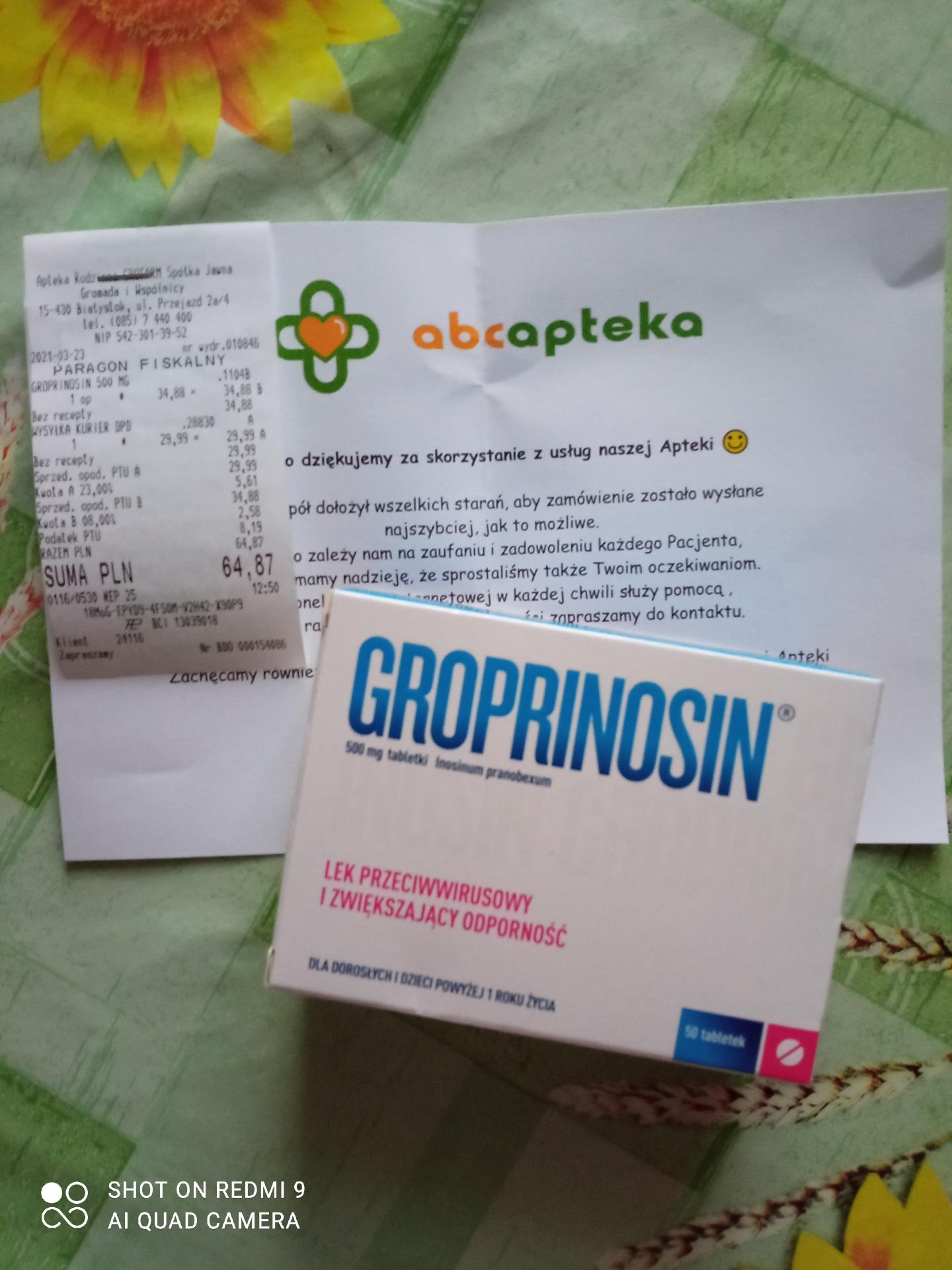 Groprinosin 500 mg 50 tabl. - Opinie i ceny na Ceneo.pl
