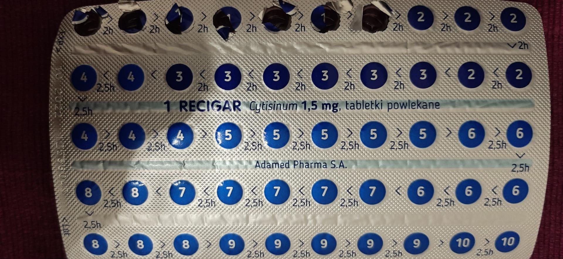 Preparat pomagający rzucić palenie Recigar 1,5mg 100 tabl. - opinie ...