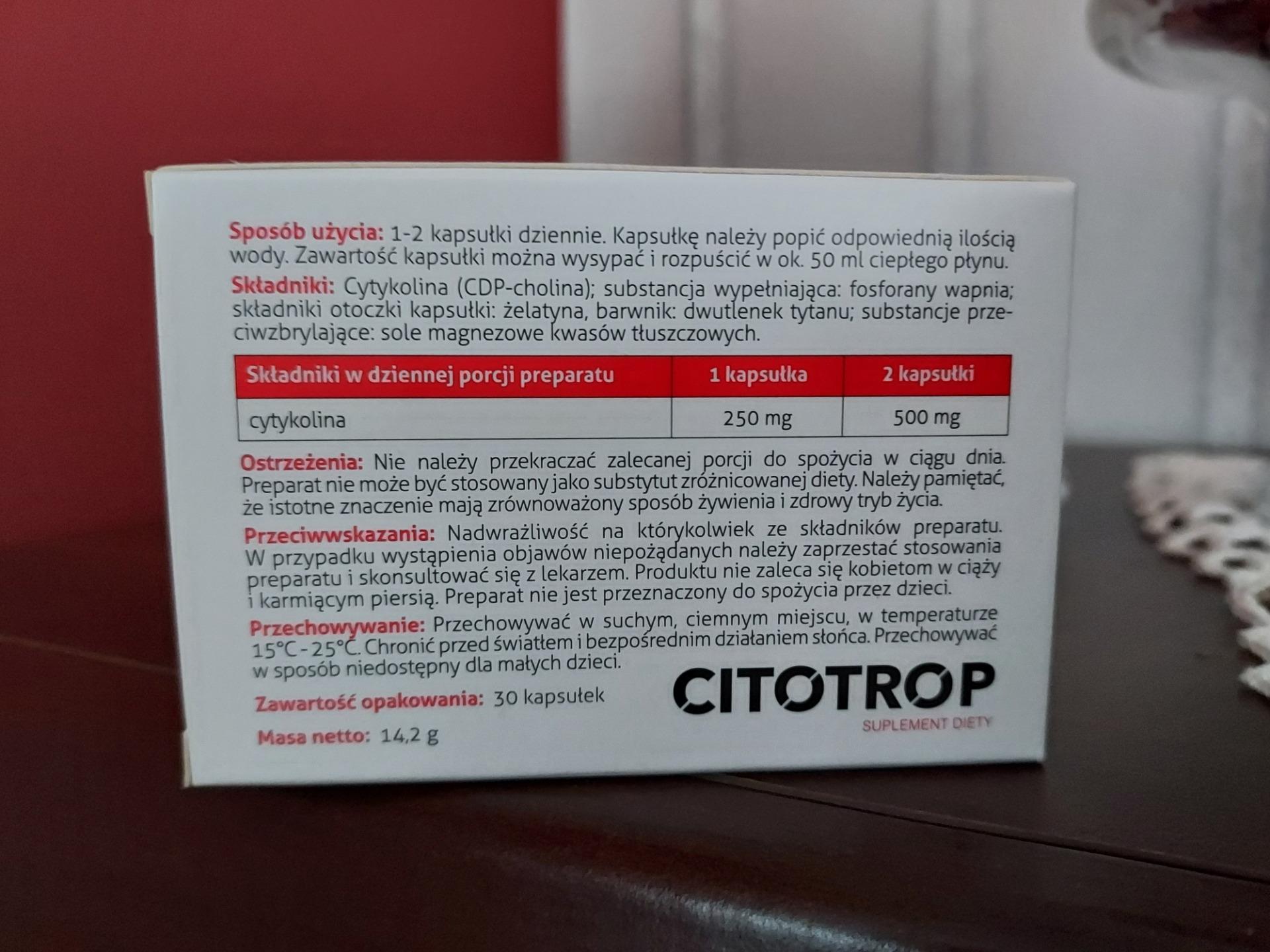 CITOTROP - 30 kapsułek - Opinie i ceny na Ceneo.pl