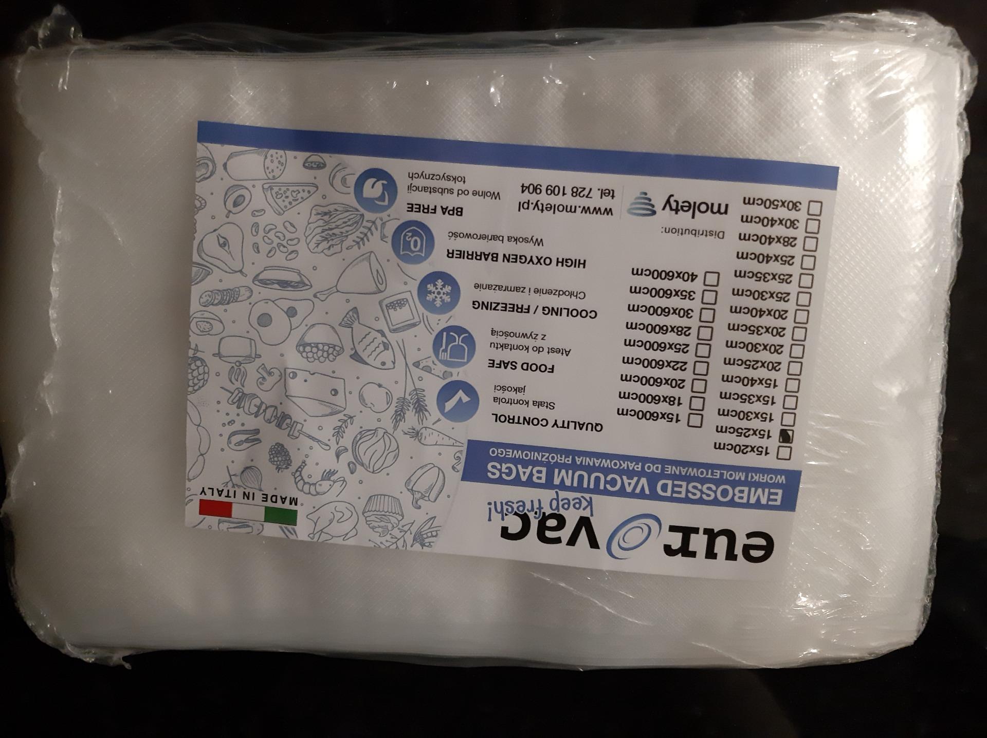 Euro-Vac 15X25Cm Worki Moletowane Do Pakowania Próżniowego - Opinie i ...