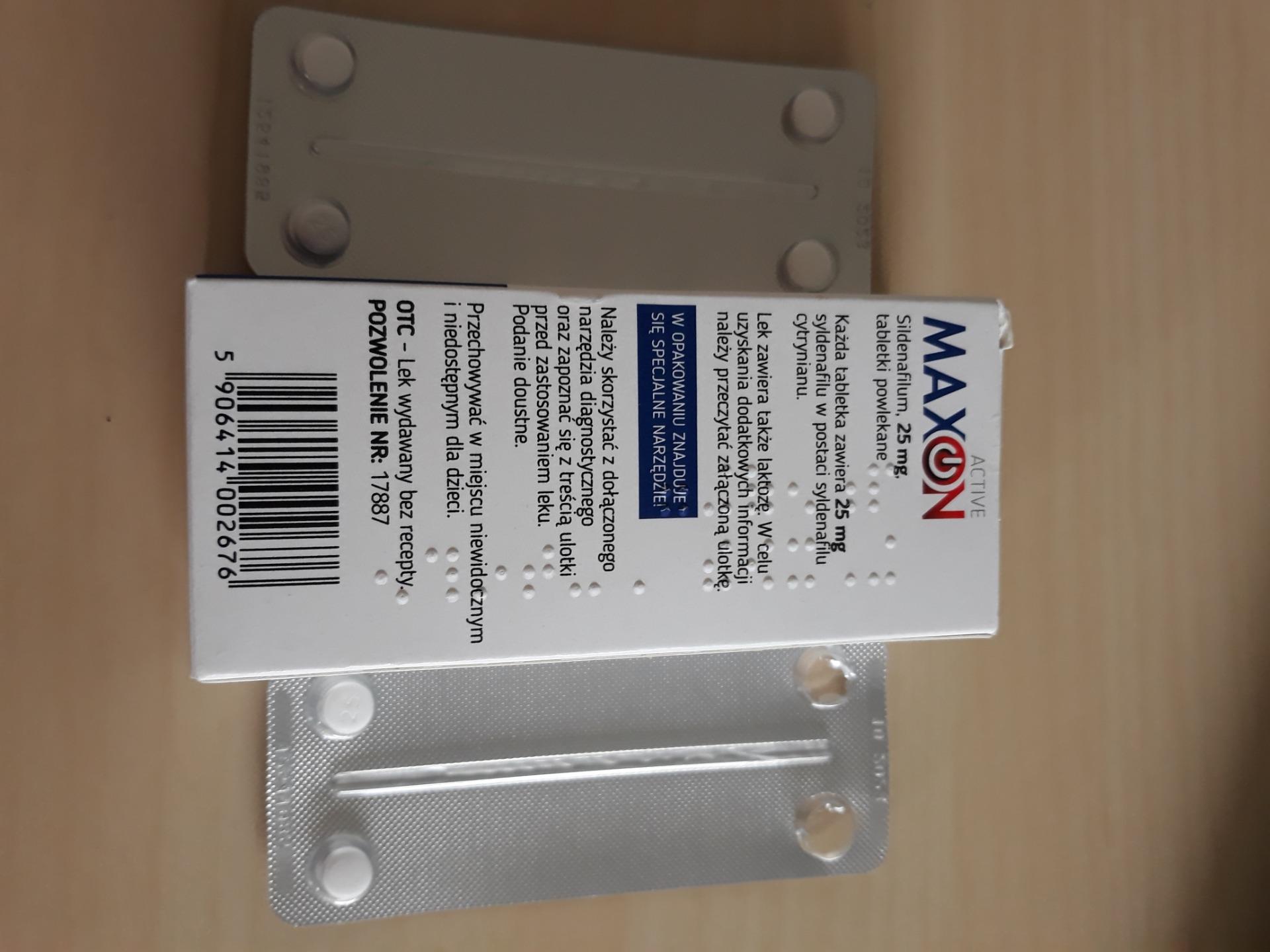 Maxon Active 25mg 8tabl. - Opinie i ceny na Ceneo.pl