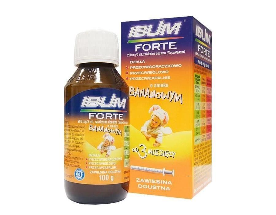 Ibum Forte 200mg/5ml syrop bananowy 100g - Opinie i ceny na Ceneo.pl