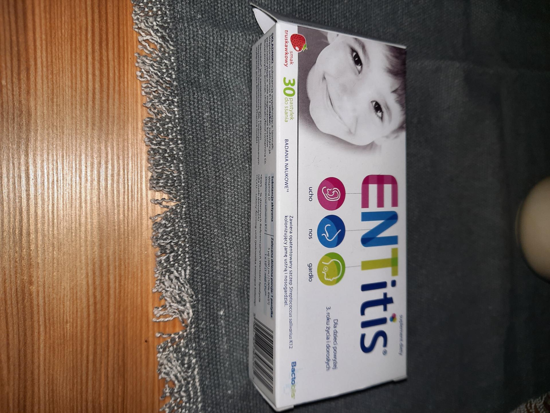 ENTitis pastylki do ssania smak truskawkowy, 30 tabl. - opinie ...