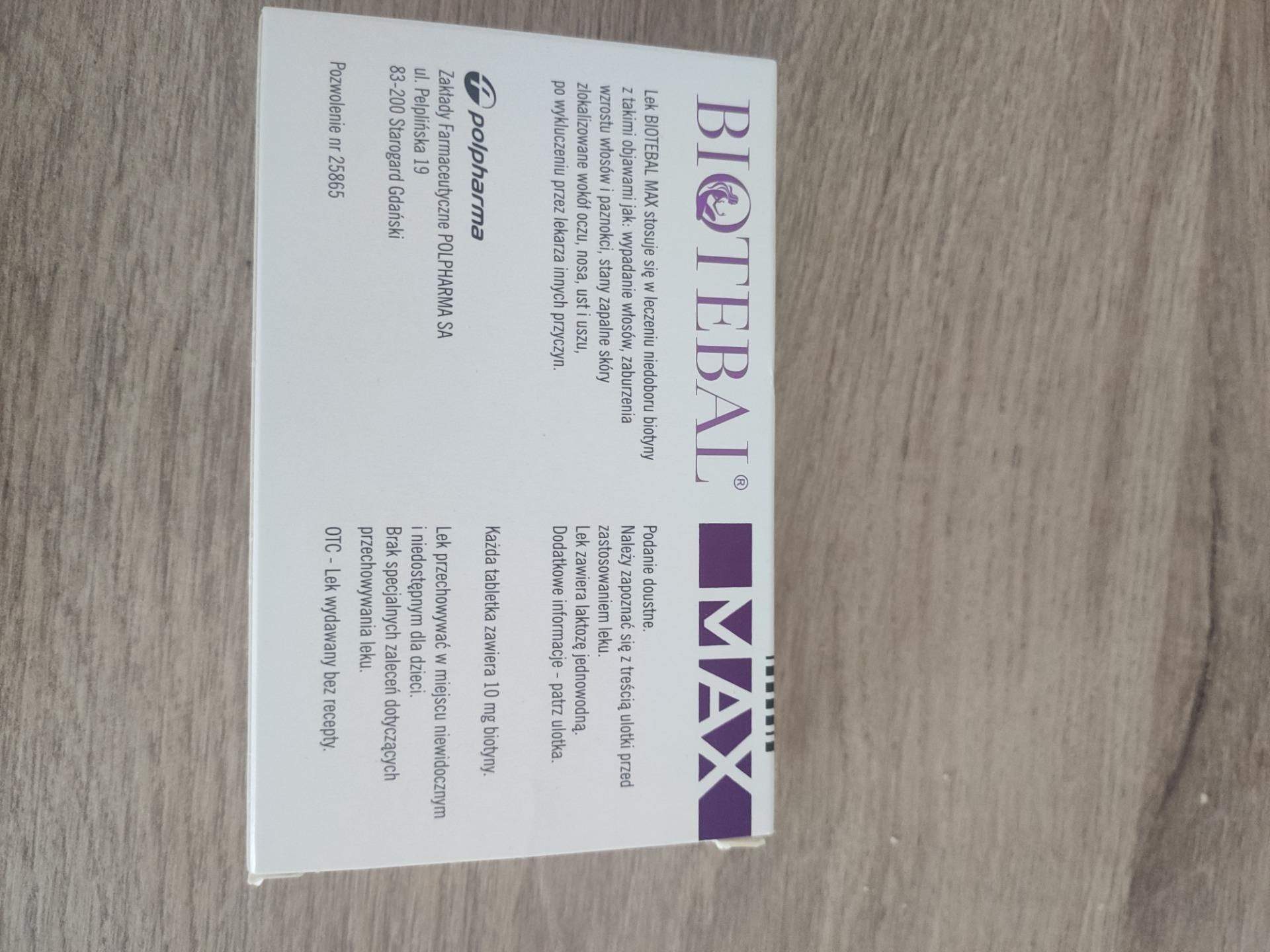 Biotebal Max 10mg 60 tabl. - Opinie, cena na Ceneo.pl