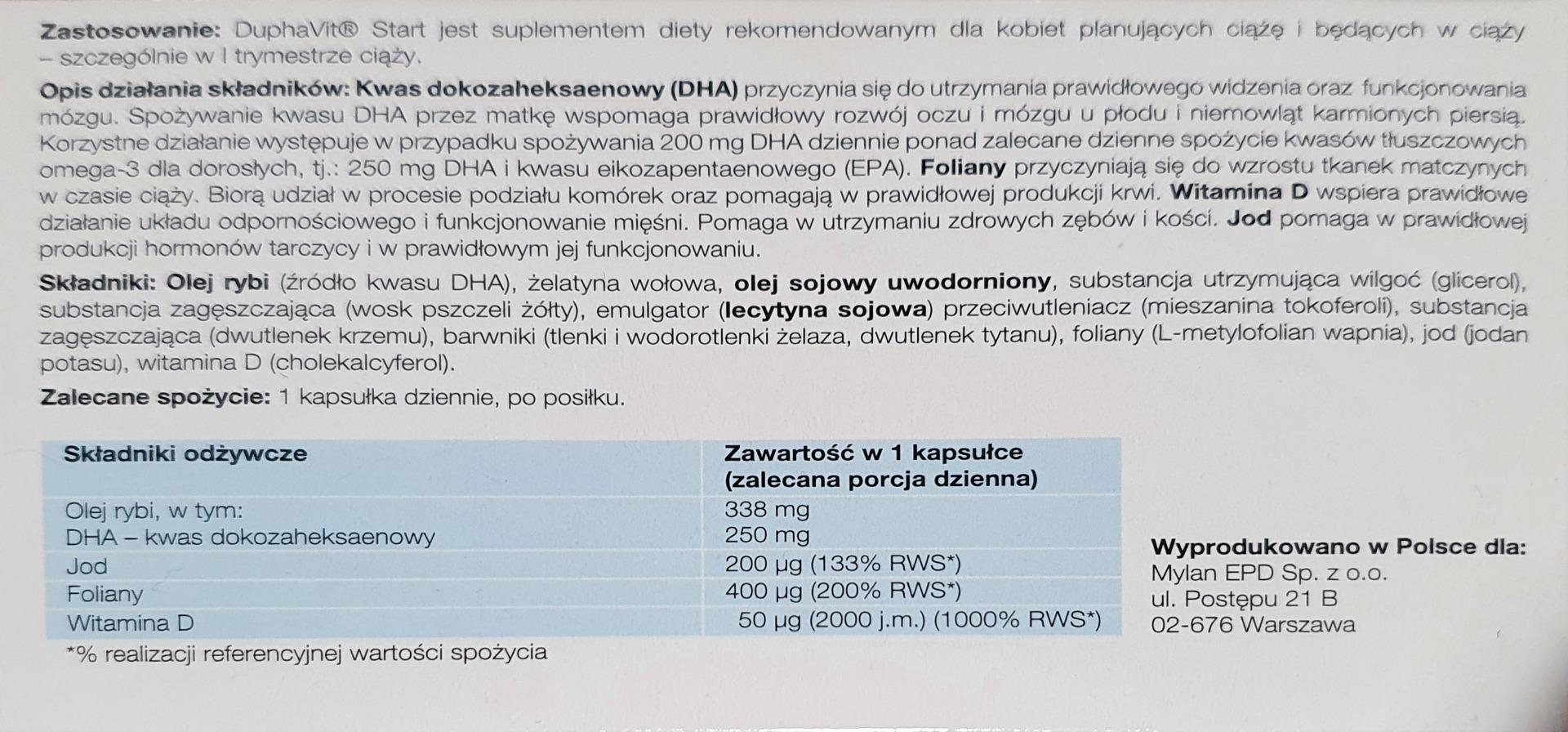 DuphaVit Start x 30 kaps - Opinie i ceny na Ceneo.pl