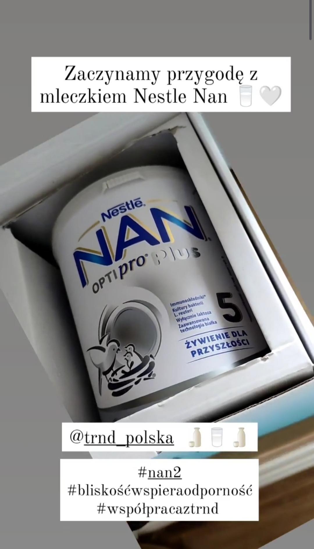 NESTLE NAN OPTIPRO Plus 5 Produkt na bazie mleka dla małych dzieci ...