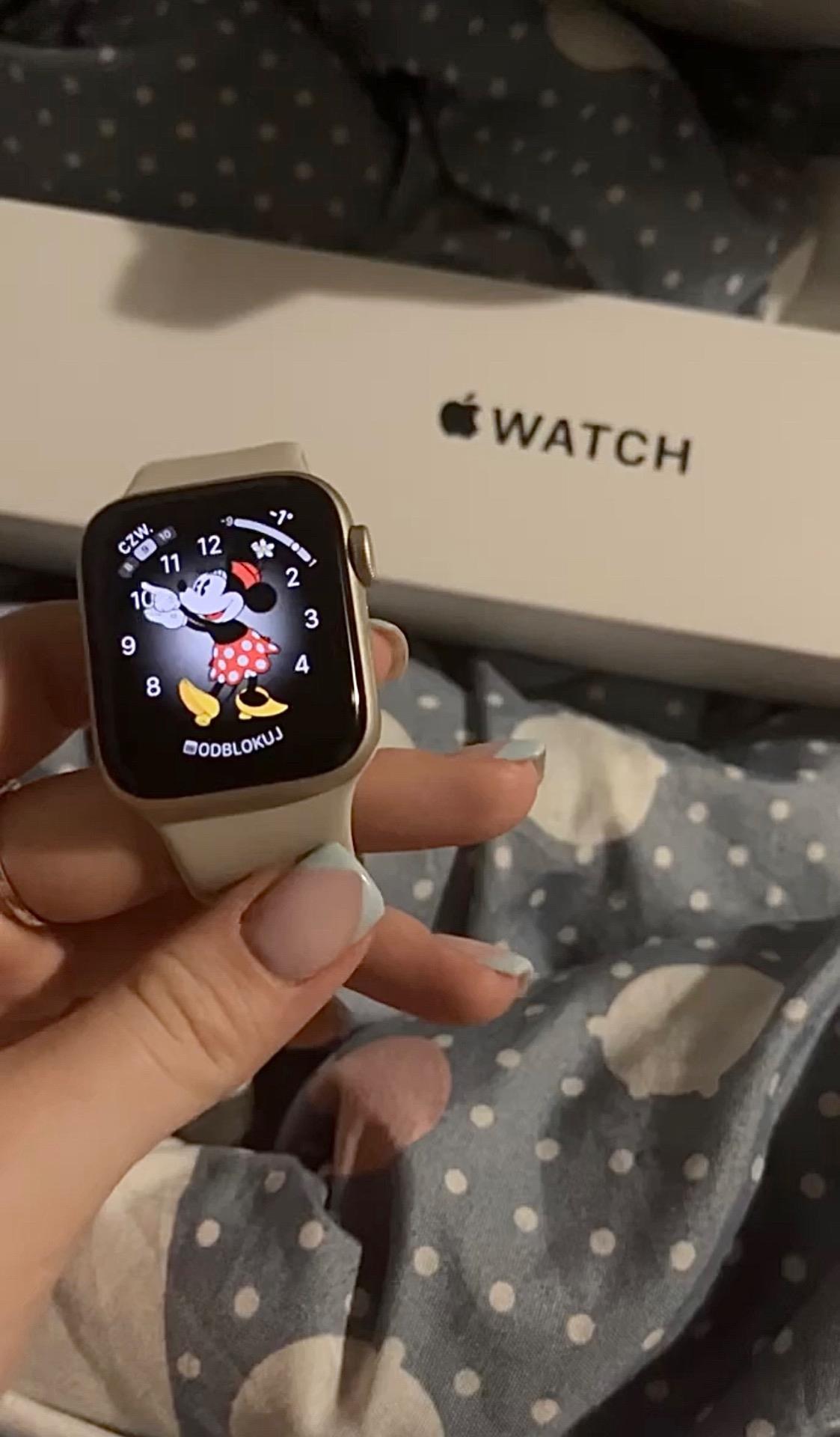 Apple Watch SE 2022 40mm Księżycowa poświata z opaską sportową w ...