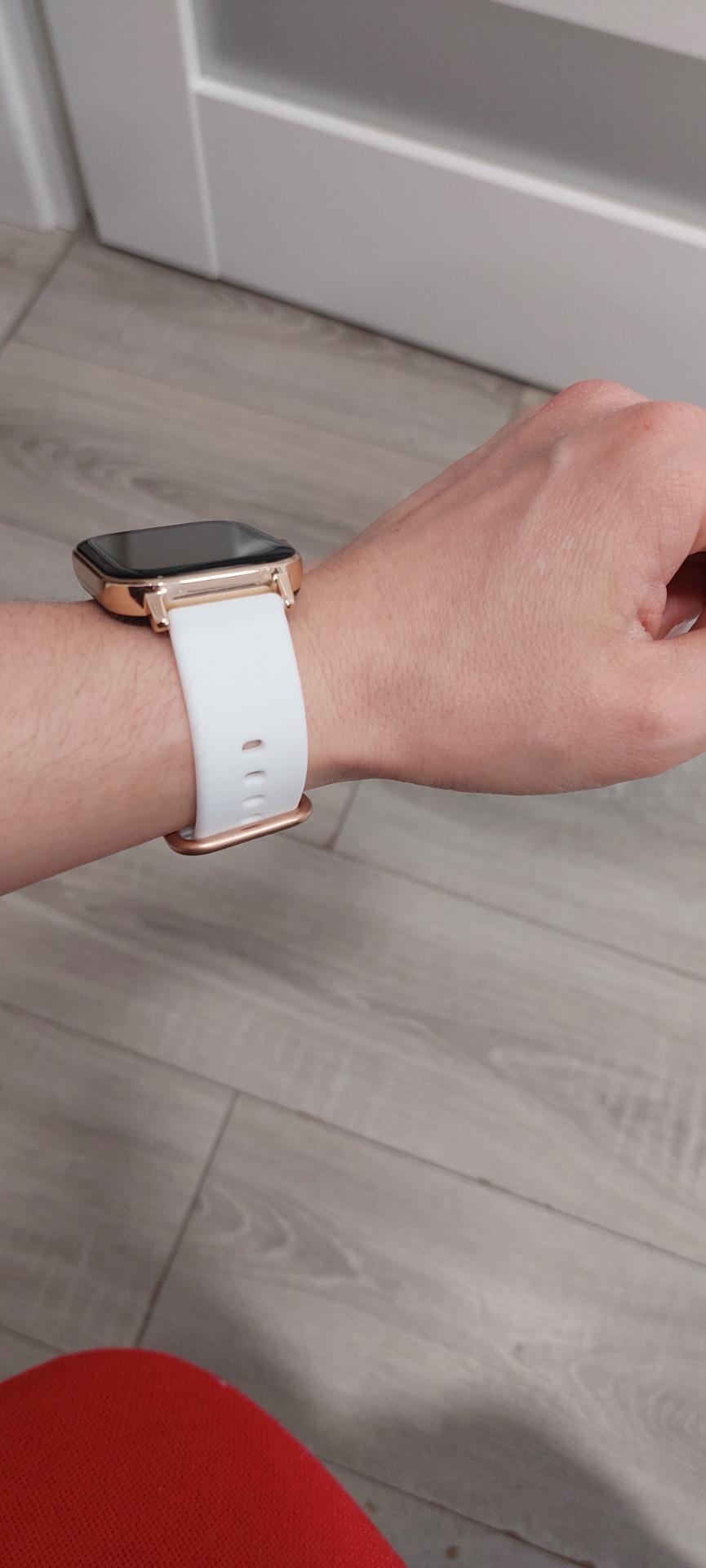 Pasek gumowy do smartwatch 20mm - biały/rosegold (16489) - Opinie i ...