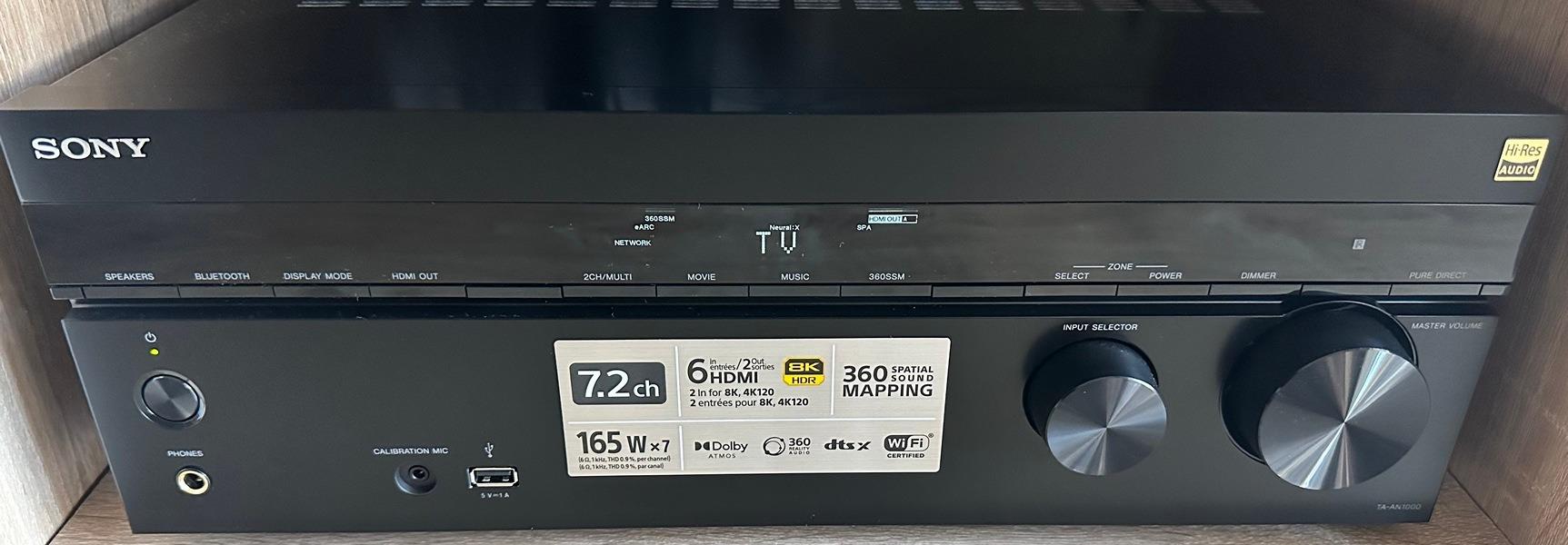 Wzmacmiacz audio Sony Wzmacniacz 7.2-kanałowy 8K TA-AN1000 - Opinie i ...