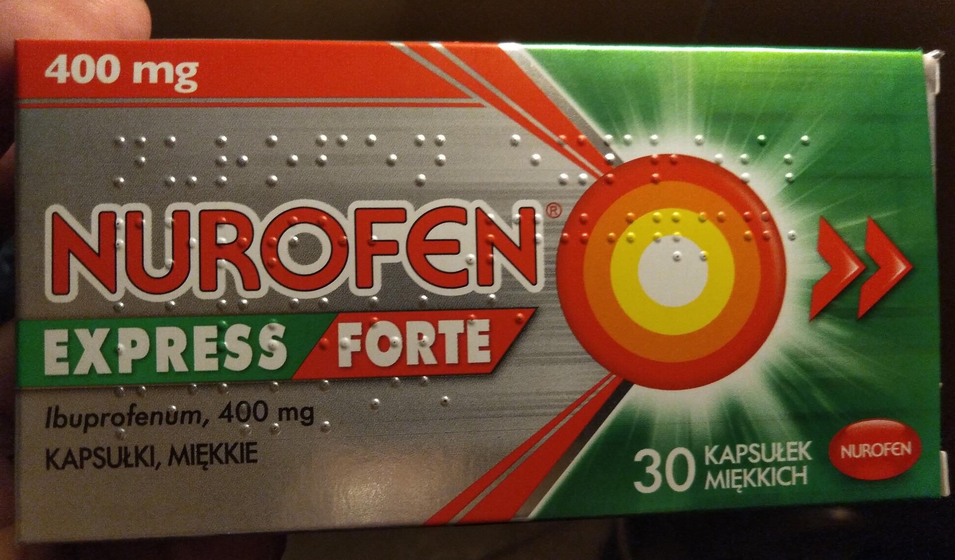 Leki przeciwbólowe Nurofen Express Caps 200 mg 10 kapsułek - Opinie i ...