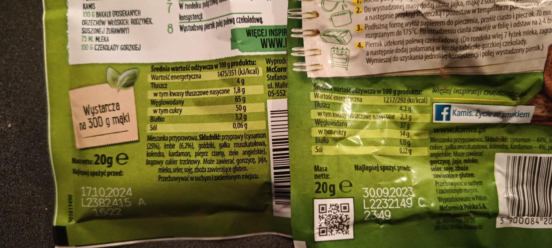 Kamis przyprawa do piernika 20g. - Ceny i opinie - Ceneo.pl