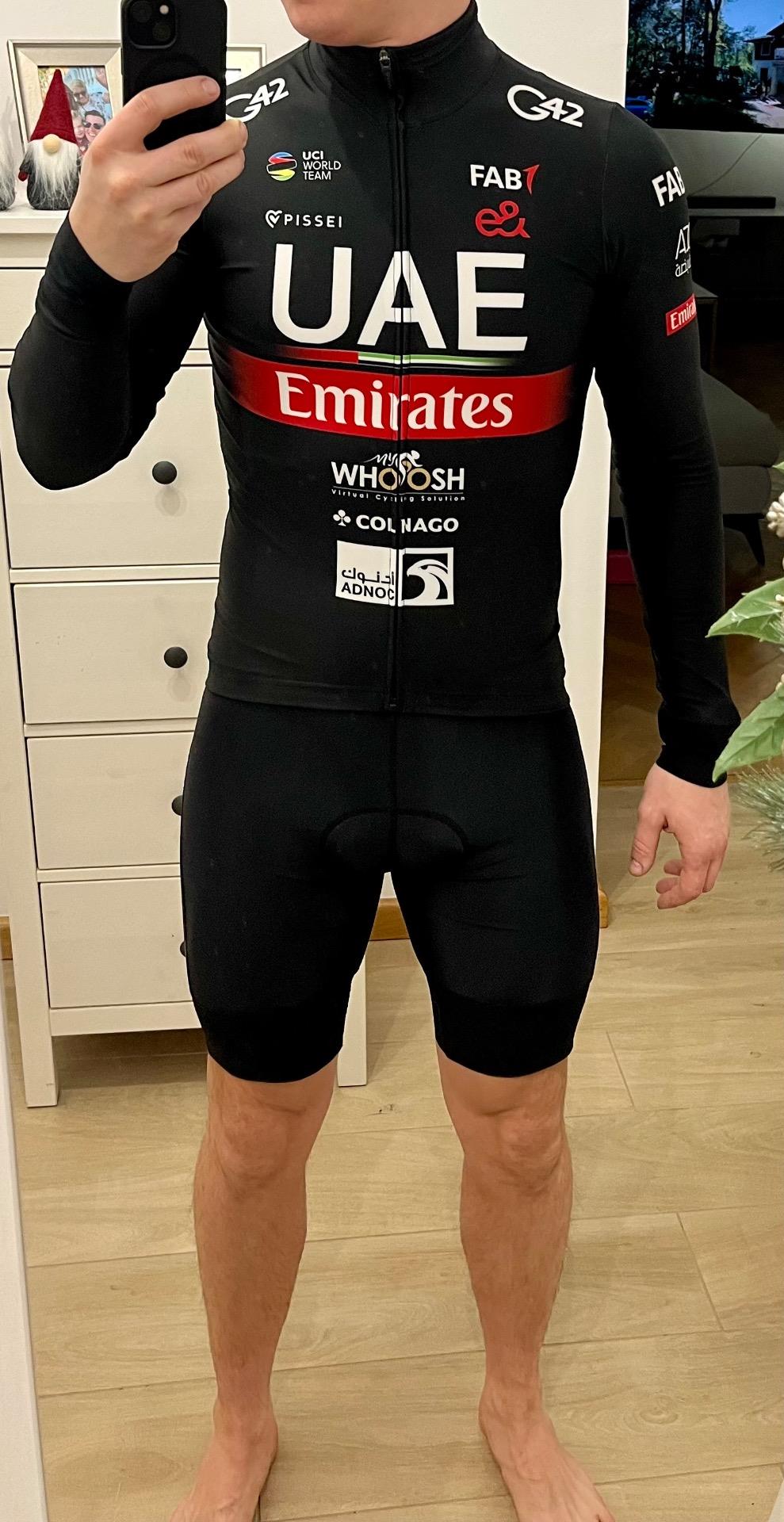 Pissei Zimowa Koszulka Kolarska Z Długim Rękawem - Uae Team Emirates 23 ...