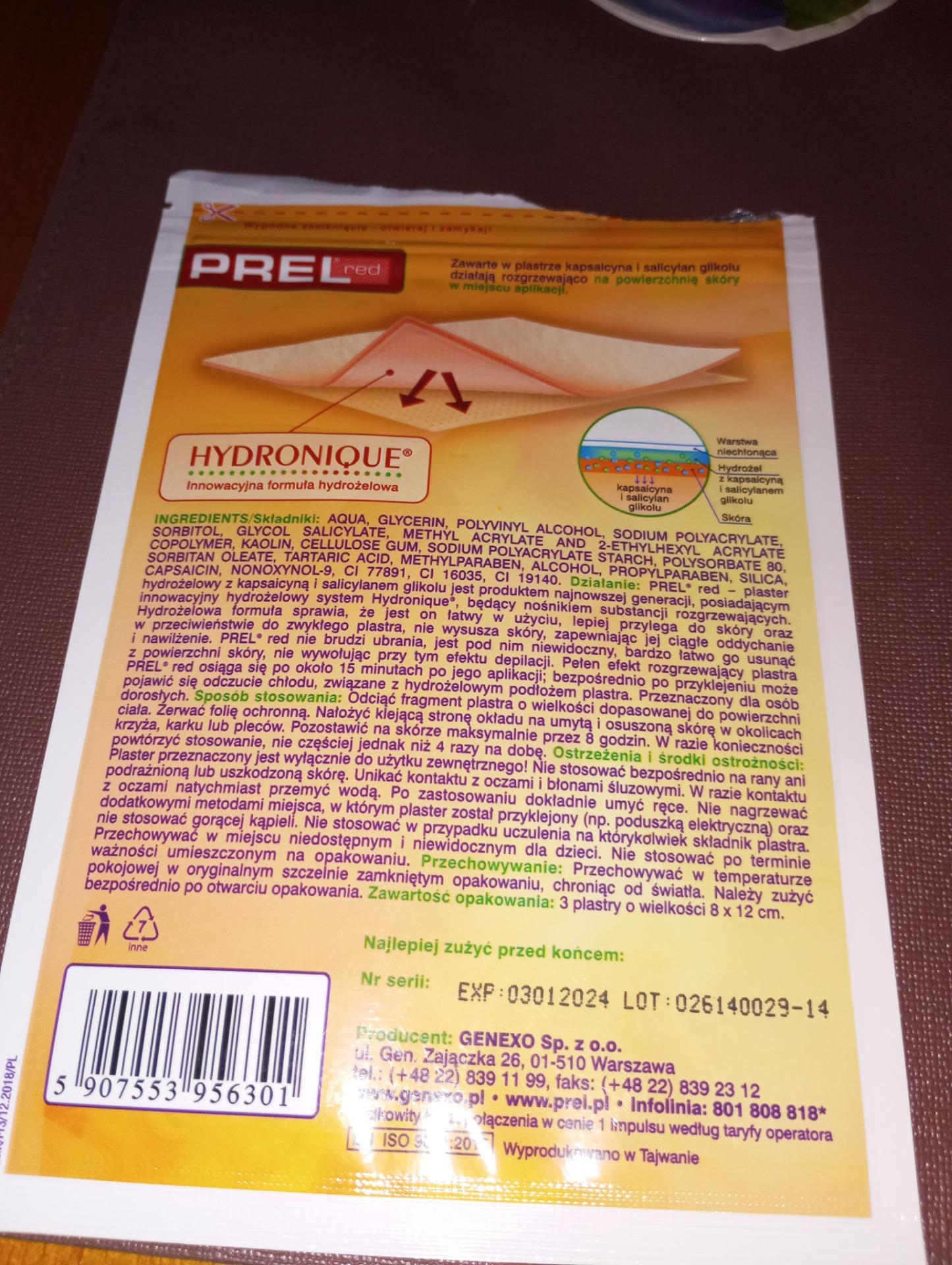 Prel Red plaster rozgrzewający 1 szt. - Opinie i ceny na Ceneo.pl