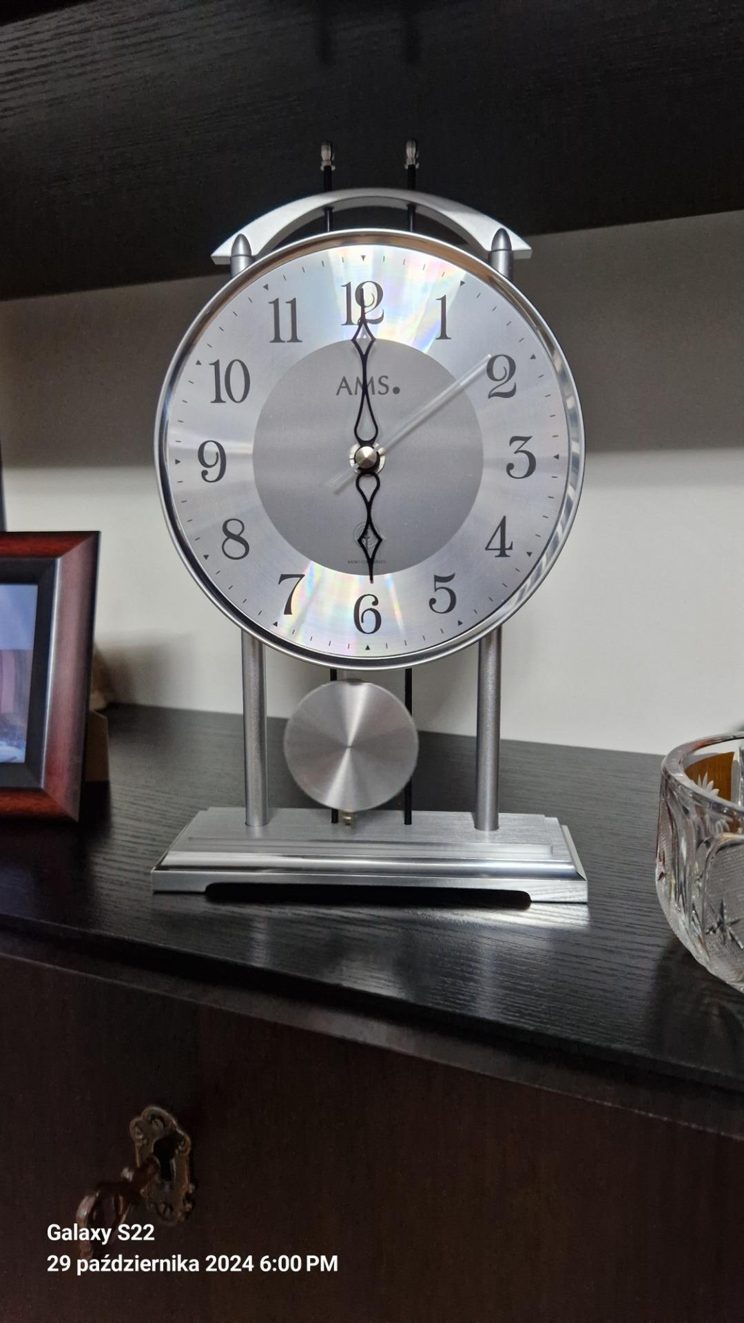 Ams Zegar Stołowy Z Wahadłem Sterowany Sygnałem Radiowym 29Cm (5192 ...