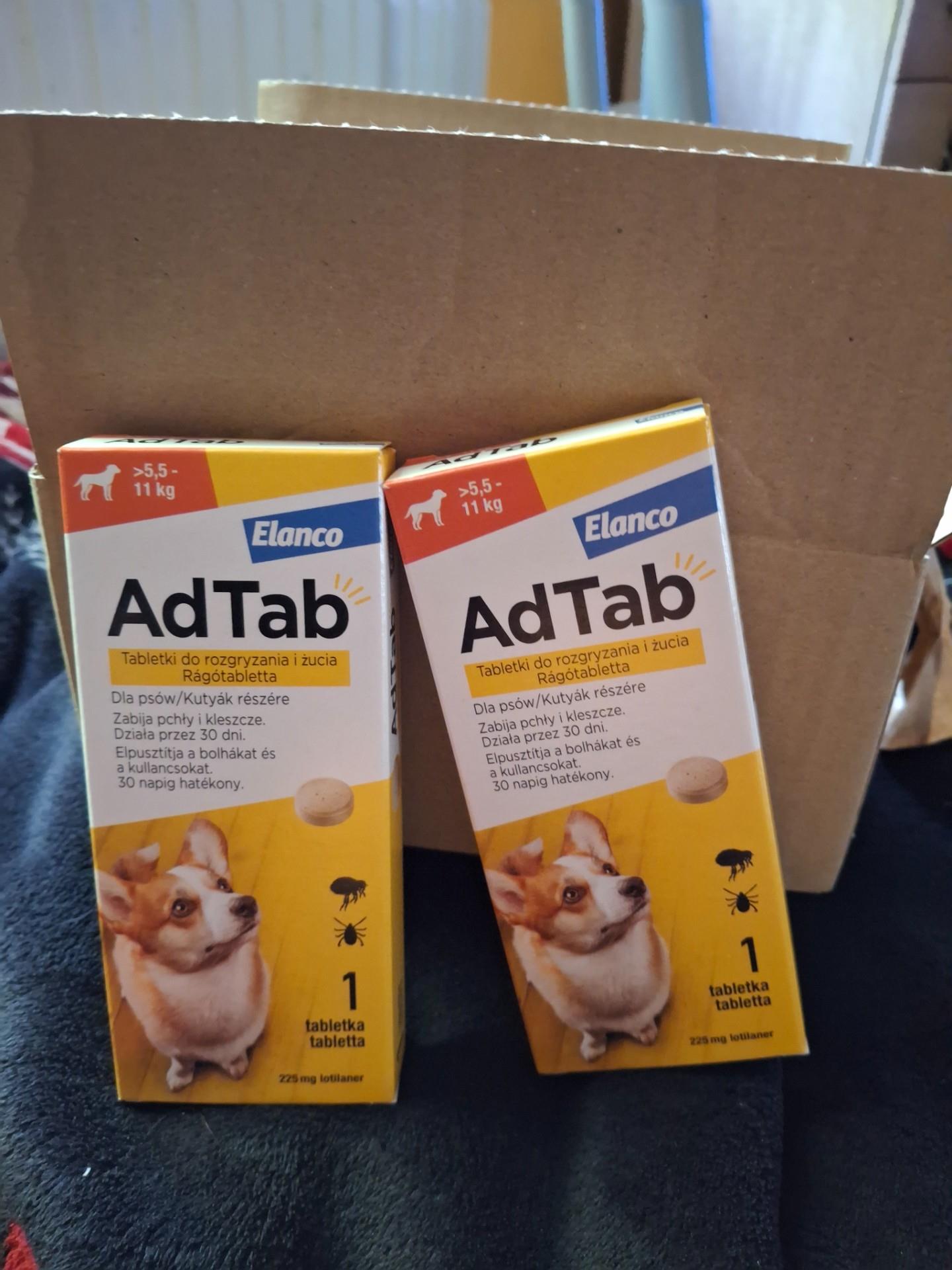 Elanco AdTab 225 mg tabletki do rozgryzania i żucia dla psów (5,5–11 kg ...