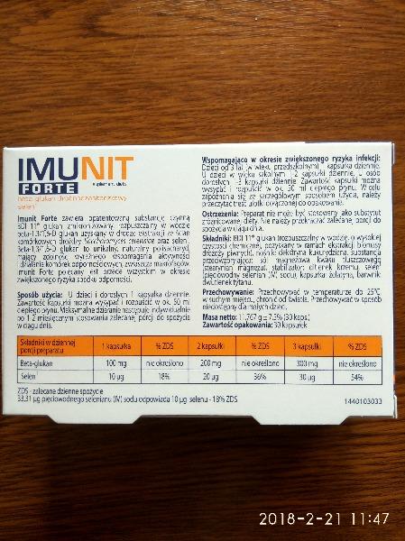Imunit Forte 30 kapsułek - Opinie i ceny na Ceneo.pl
